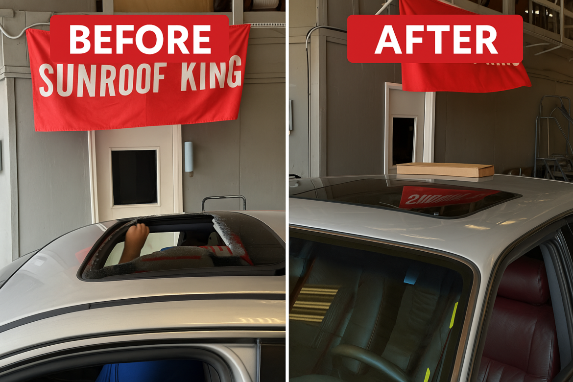 Shuttered Panoramic Sunroof Glass Replacement – Houston TX - Sunroof King